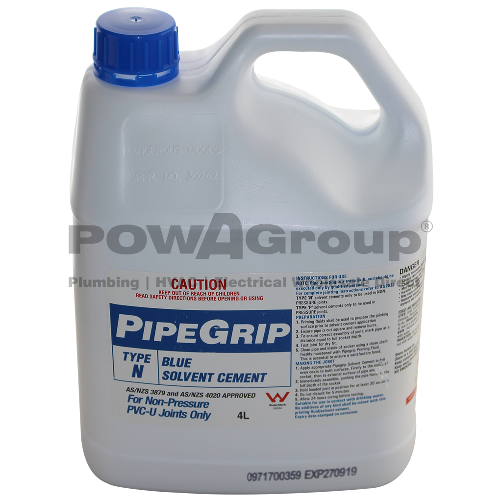 PVC Cement Blue Glue - Pipe Joining 4L | PowAGroup
