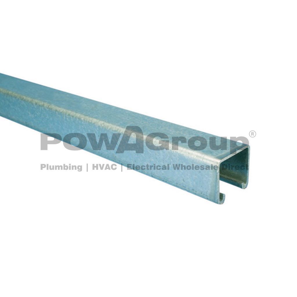 Strut SOLID Heavy Duty Galvabond 41mm x 41mm x 2.5mm 6 Mtrs (NO SLOTS ...