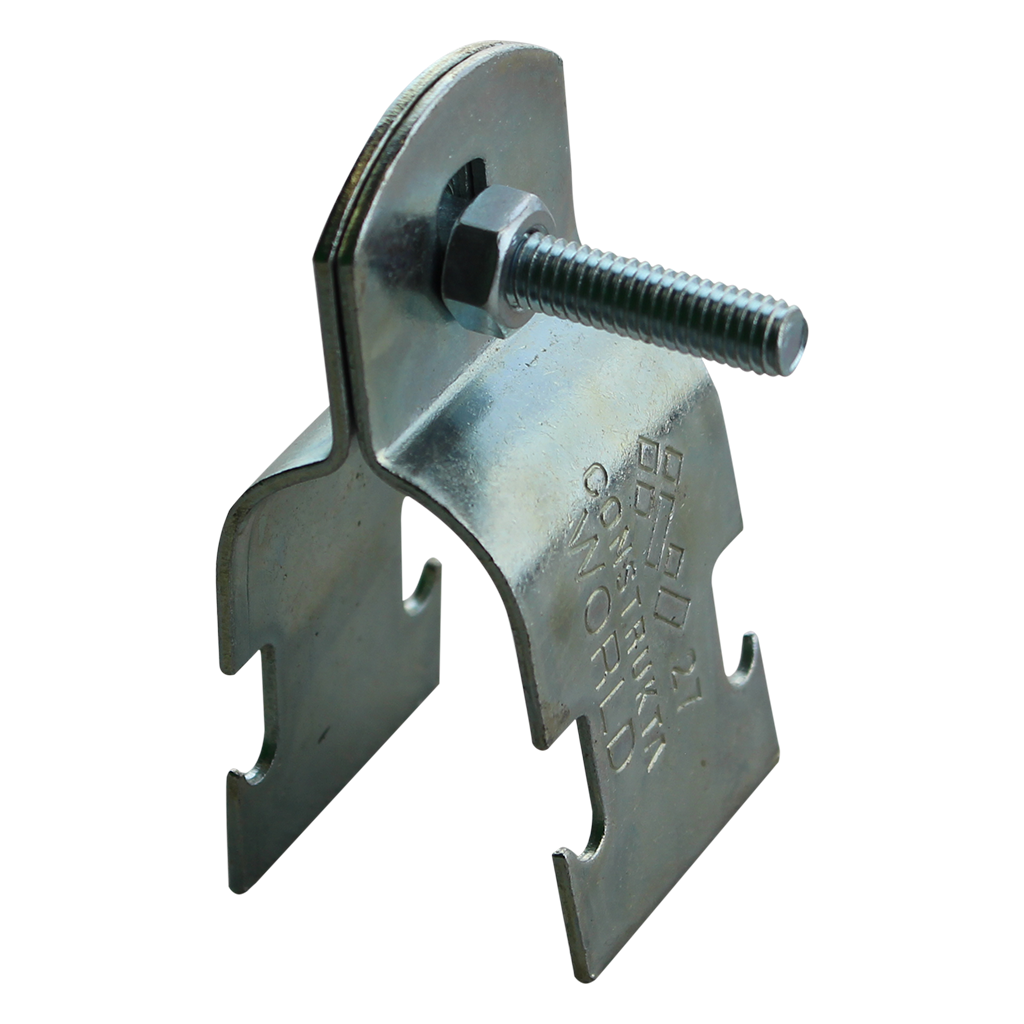 Strut Clip Two Piece Zinc Finish 32mmOD (32 CU) | PowAGroup Global Pty Ltd