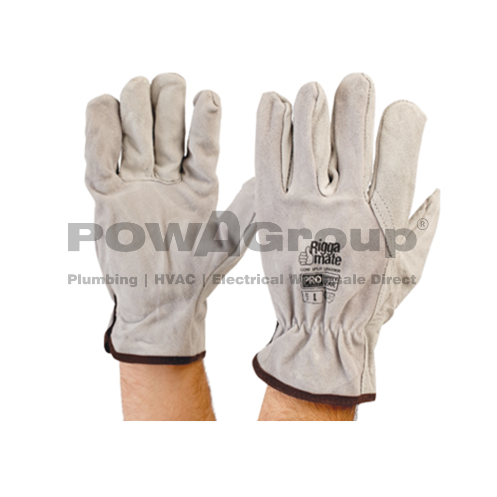 Gloves Suede Leather Riggers - Large (Std) | PowAGroup