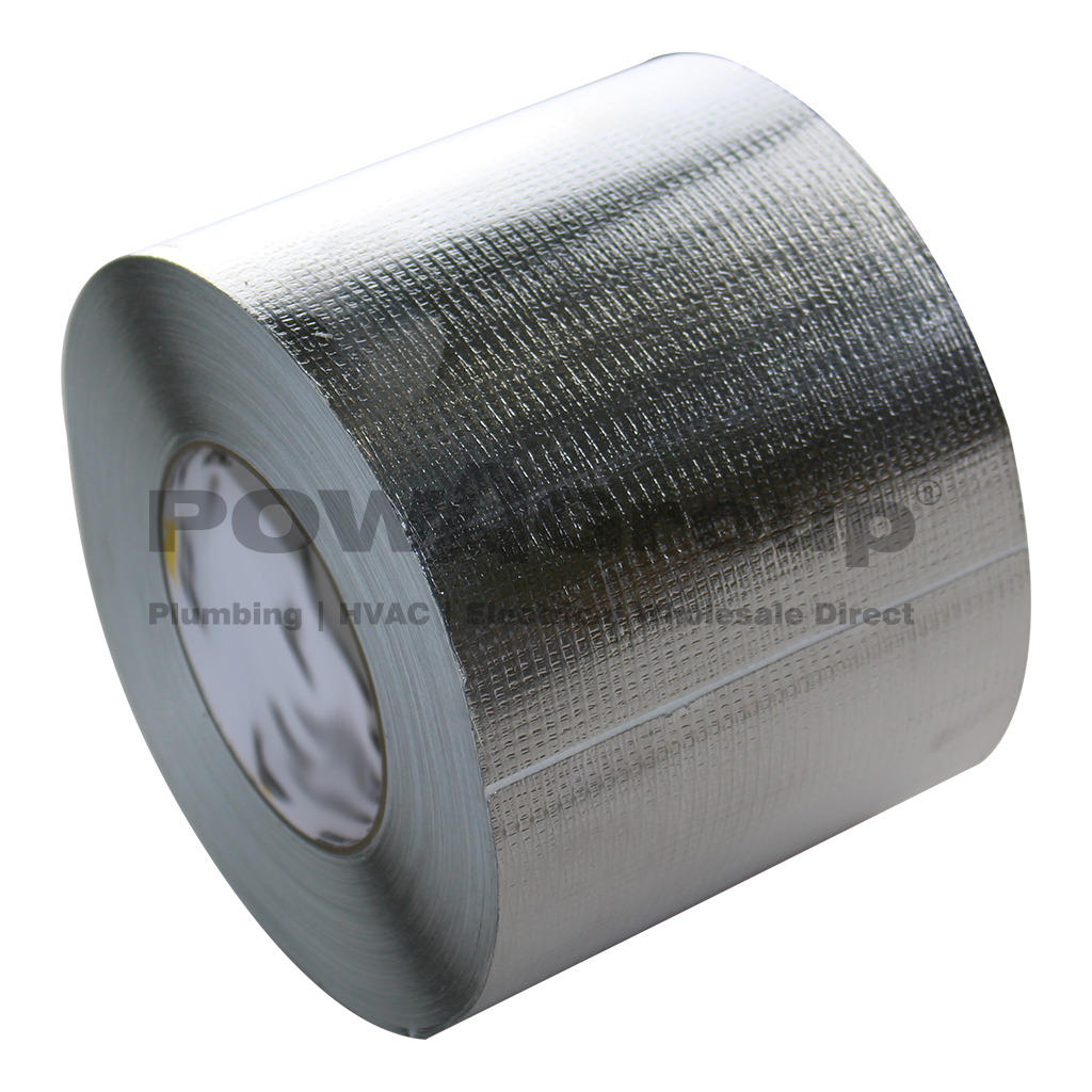 PPC White Core Aluminium Foil Tape Reinforced 96mm x 50m | PowAGroup